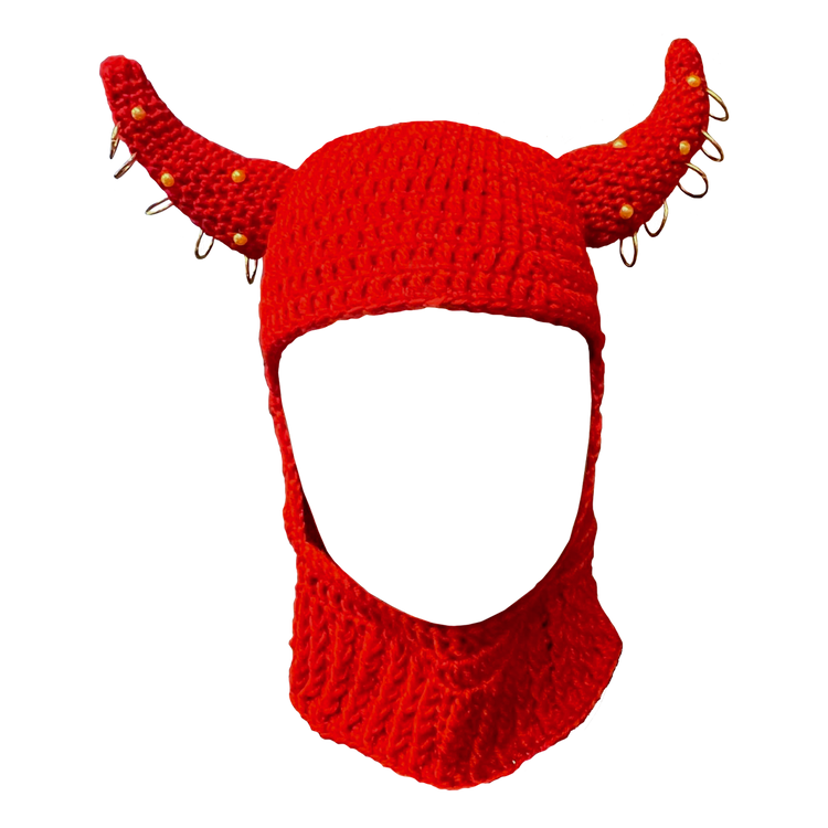 Melanie Martinez Knitted Red Balaclava | Official Store